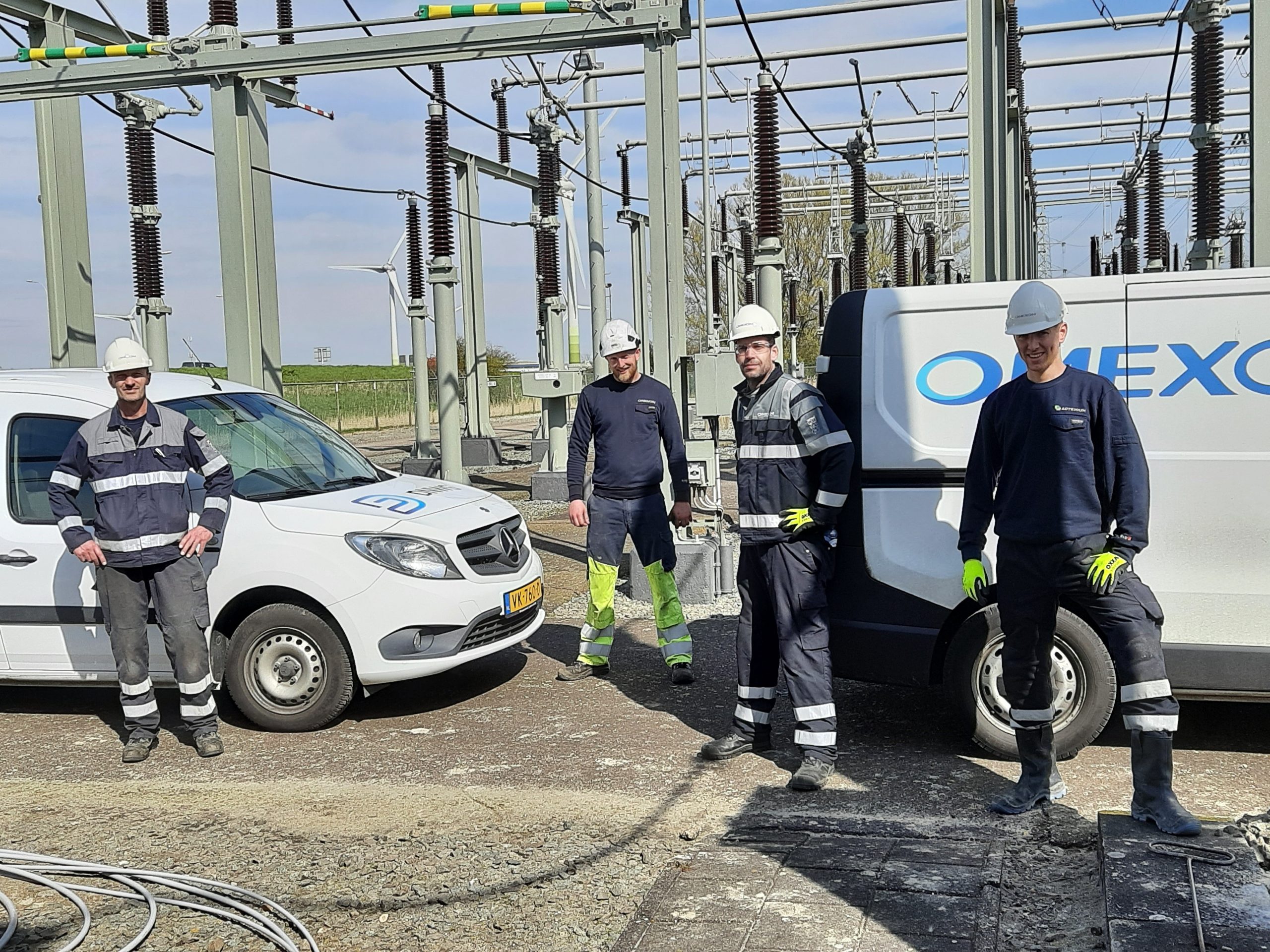 Omexom vervangt vermogens-schakelaars op HV-station Borssele